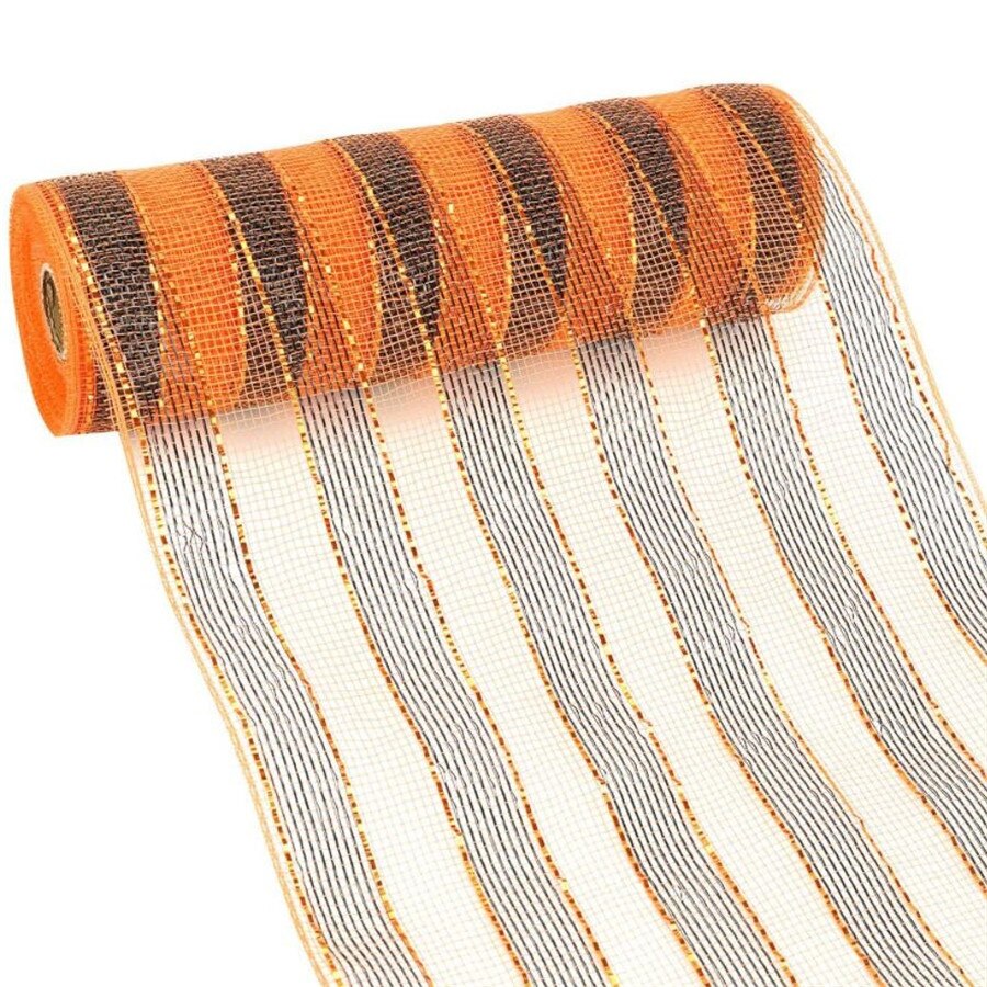 Multi Stripes Color Deco Poly Mesh Ribbon 10 Inch ... – Grandado