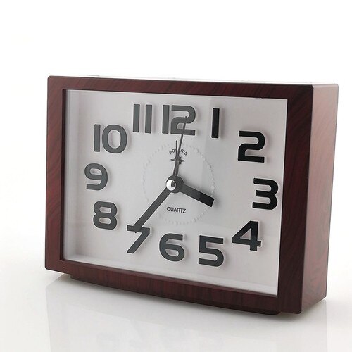 Square Alarm Table Clock Modern Gold Desktop Table... – Grandado
