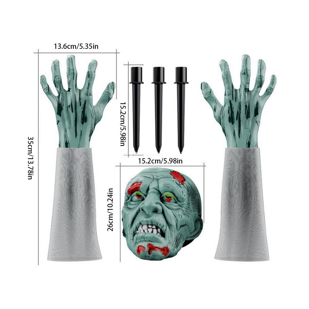 Halloween Decorations Scary Skeleton Face & Arms L... – Grandado
