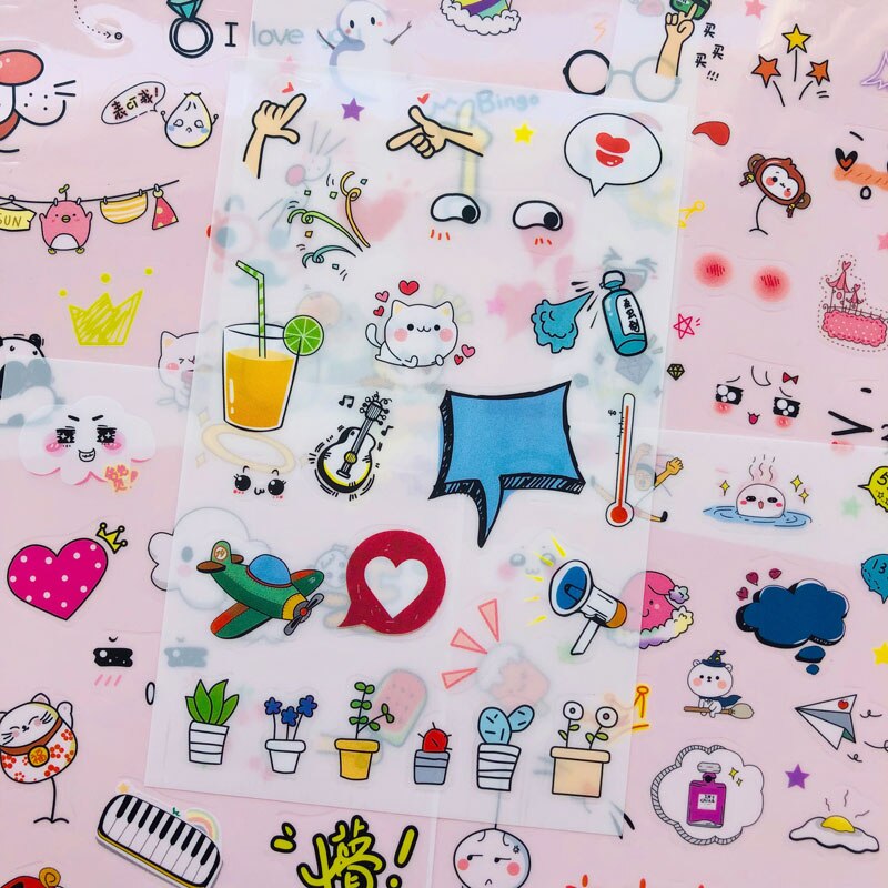 6 Sheets Baby Animals Bullet Decorative Adhesive S... – Grandado