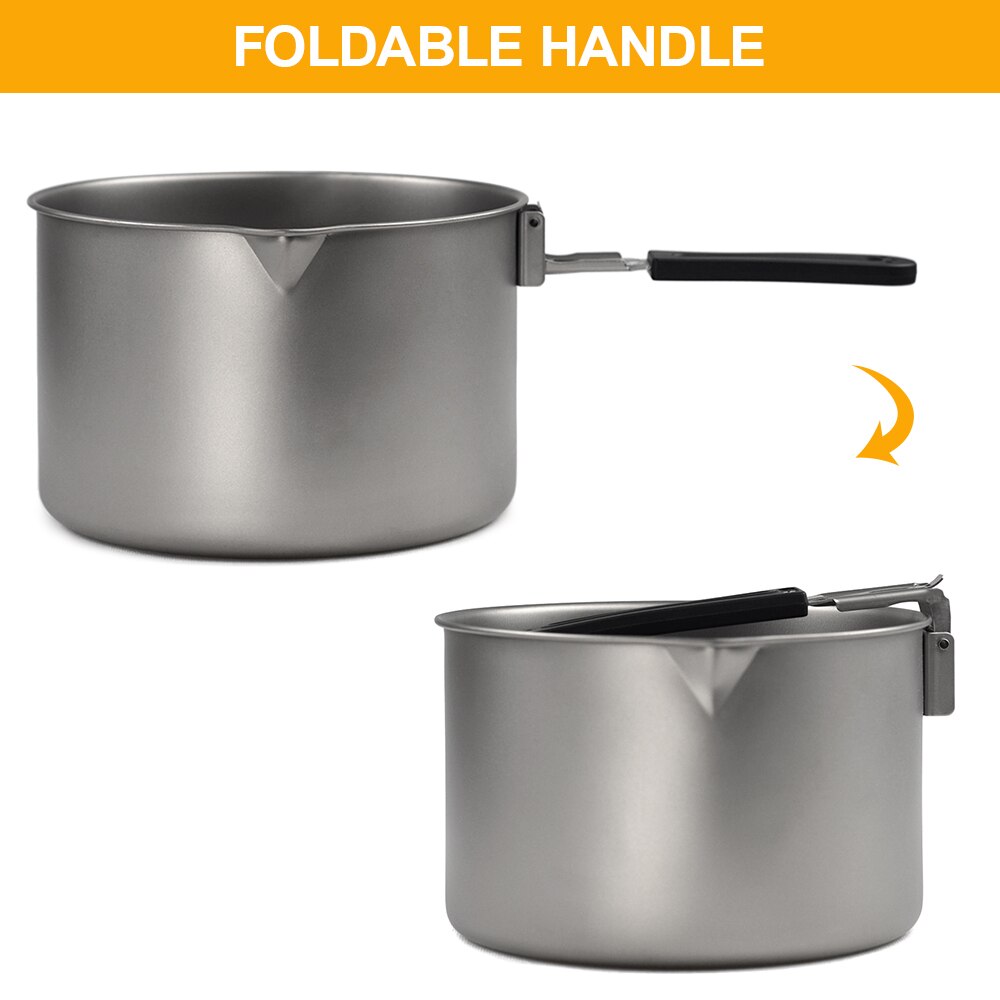 Titanium Pot 2000Ml/2800Ml Camping Titanium Pot Me... – Grandado