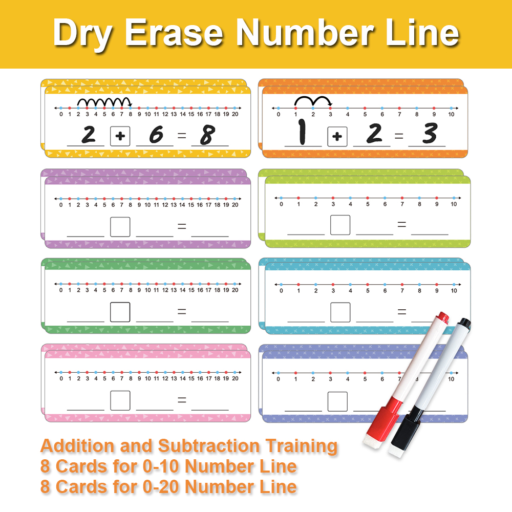 Addition Subtraction Training Cards Dry Erase Numb... – Grandado