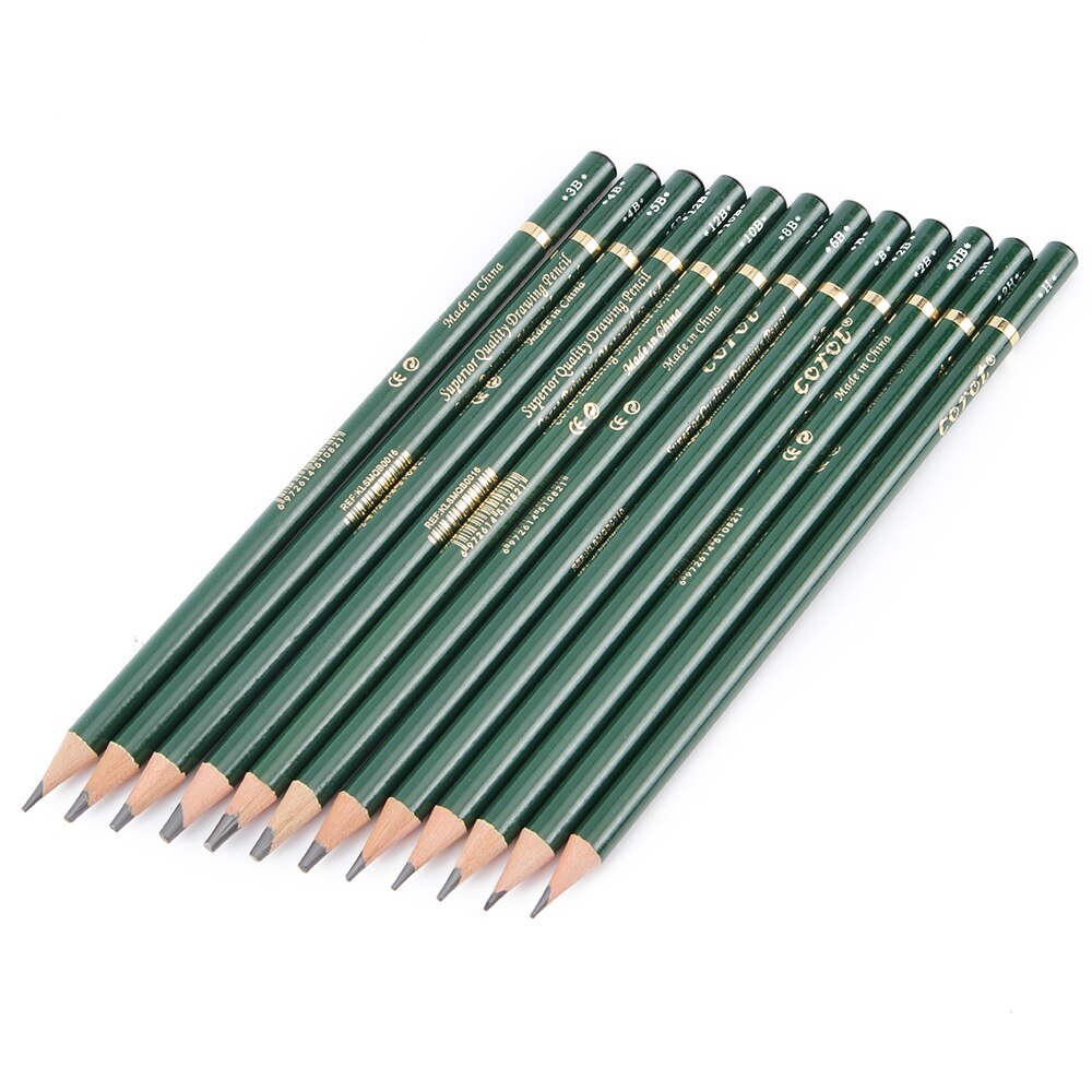 Corot Black Sketch Pencil Set for School Office St... – Grandado