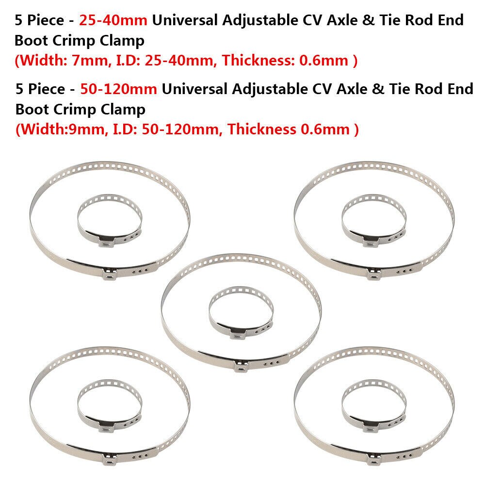 Universal Adjustable AXLE CV Joint Boot Crimp Clam... – Vicedeal