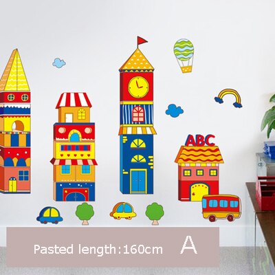 Grote Kasteel Cartoon Muur Sticker Voor Kinderkame... – Grandado