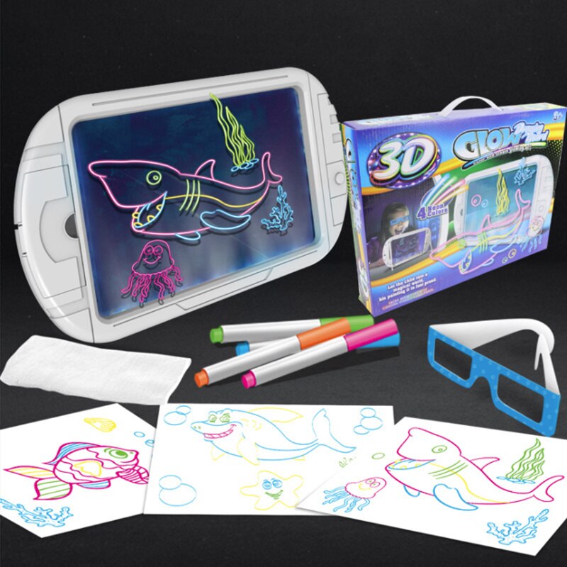Kid's 3D Stereoscopic Fluorescent Painting Boa... – Grandado