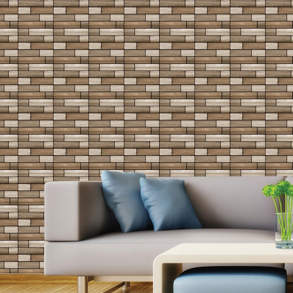 3D Zelfklevende Baksteen Patroon Behang Moderne Mu... – Vicedeal