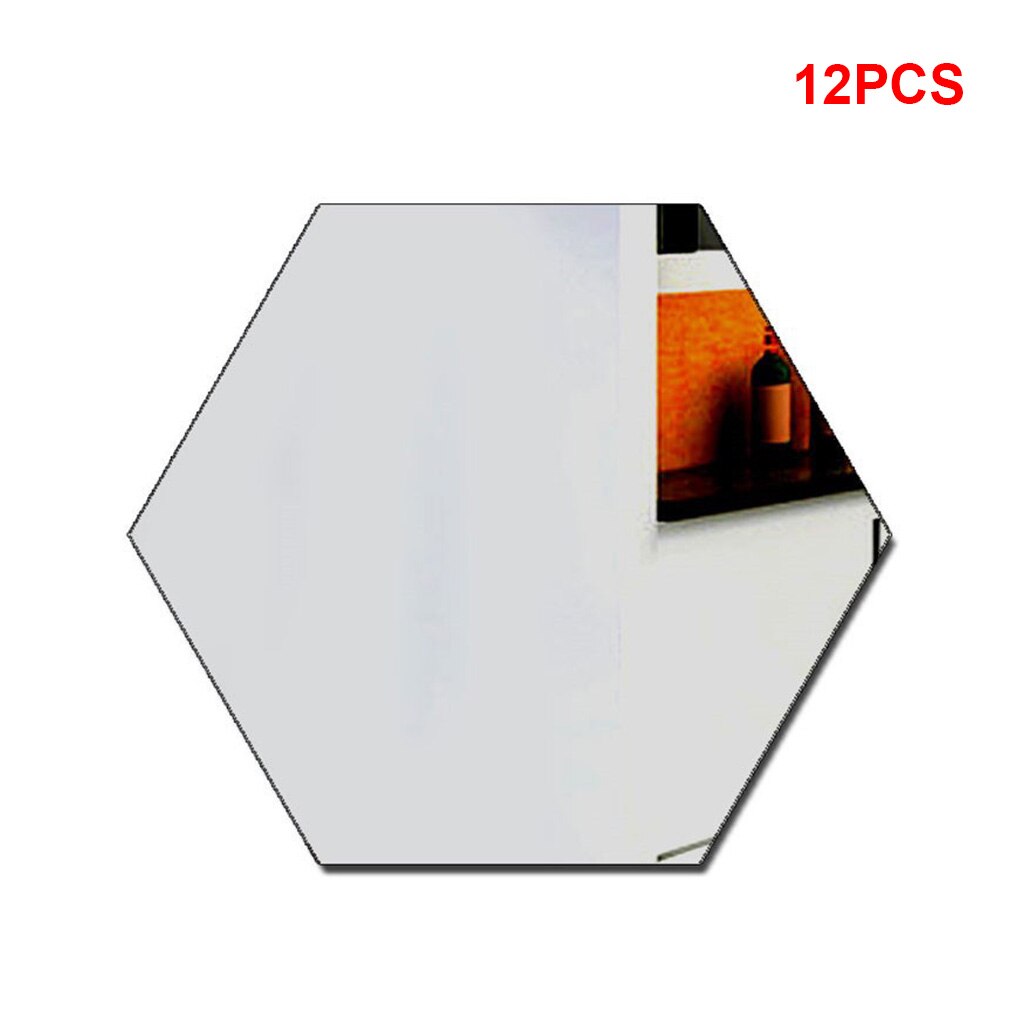 12pcs Hexagon Mirror Sticker Home Living Room Bedr... – Vicedeal
