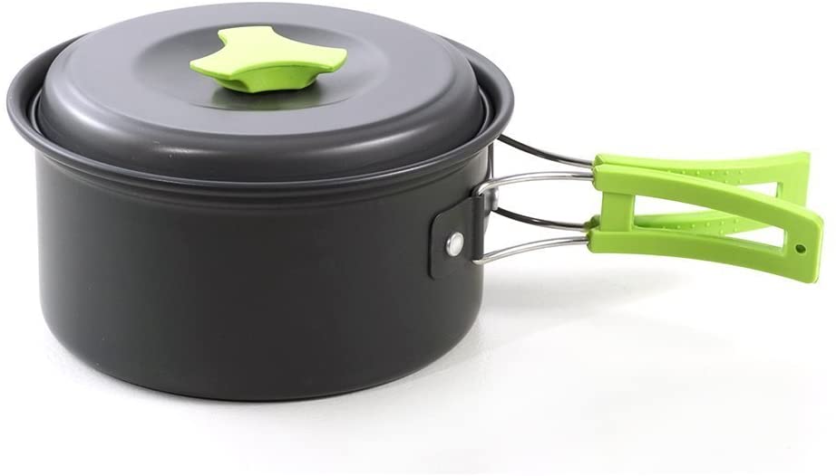 Portable camping cookware mess kit folding Cookset... – Vicedeal