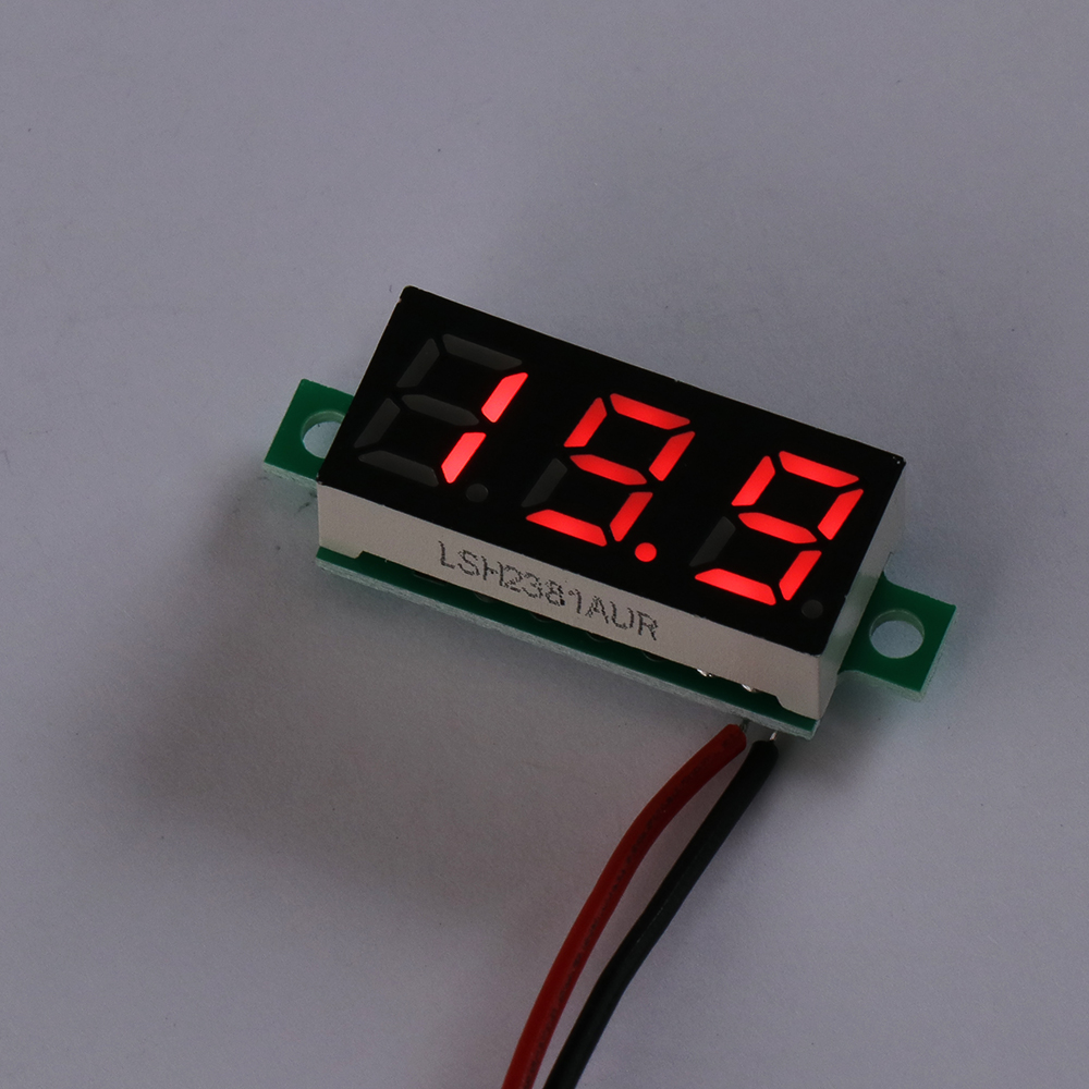 Dc 2.5-30v digital voltmeter voltimetro blå rød le... – Vicedeal