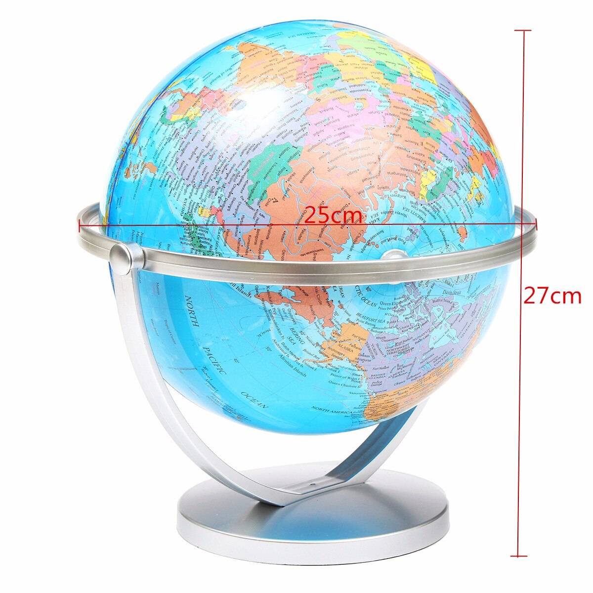 18/20cm World Globe Map With Swivel Stand Ocean Gl... – Vicedeal