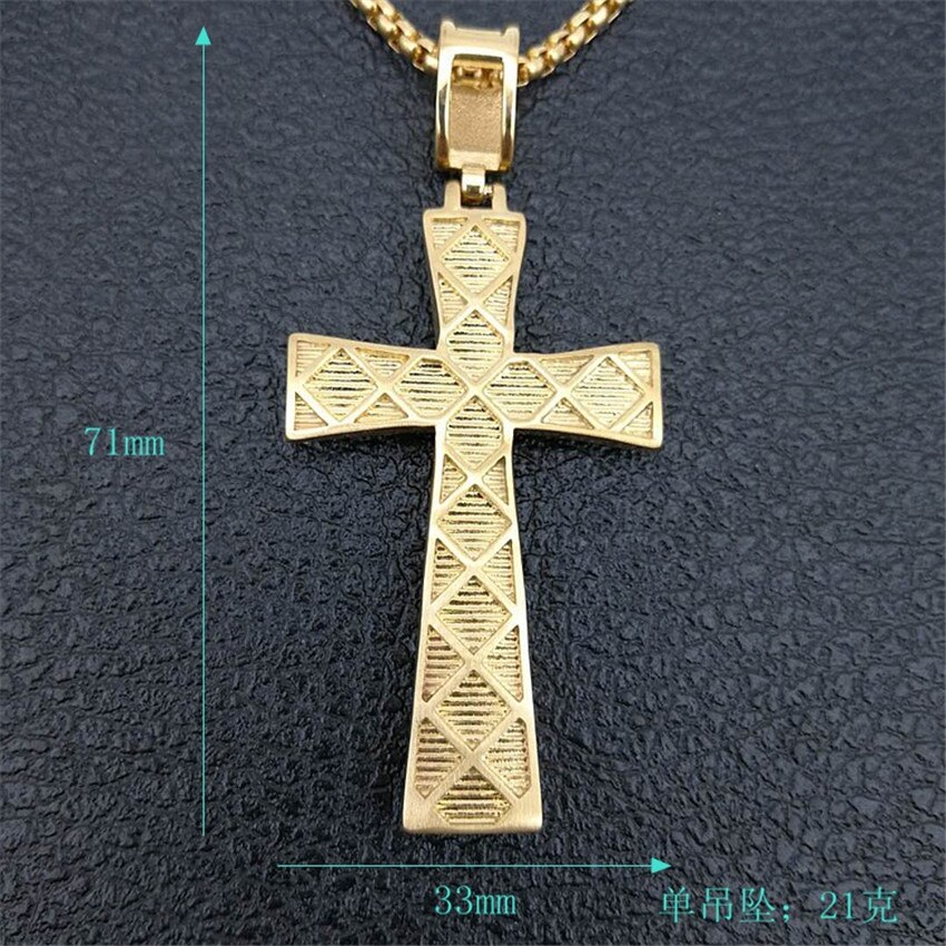 Hip Hop Rvs Knight Cross Hanger Ketting Mens Gold ... – Vicedeal