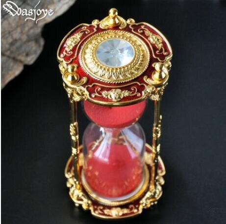 luxury 15min gold /silver metal sand timer sablier... – Grandado