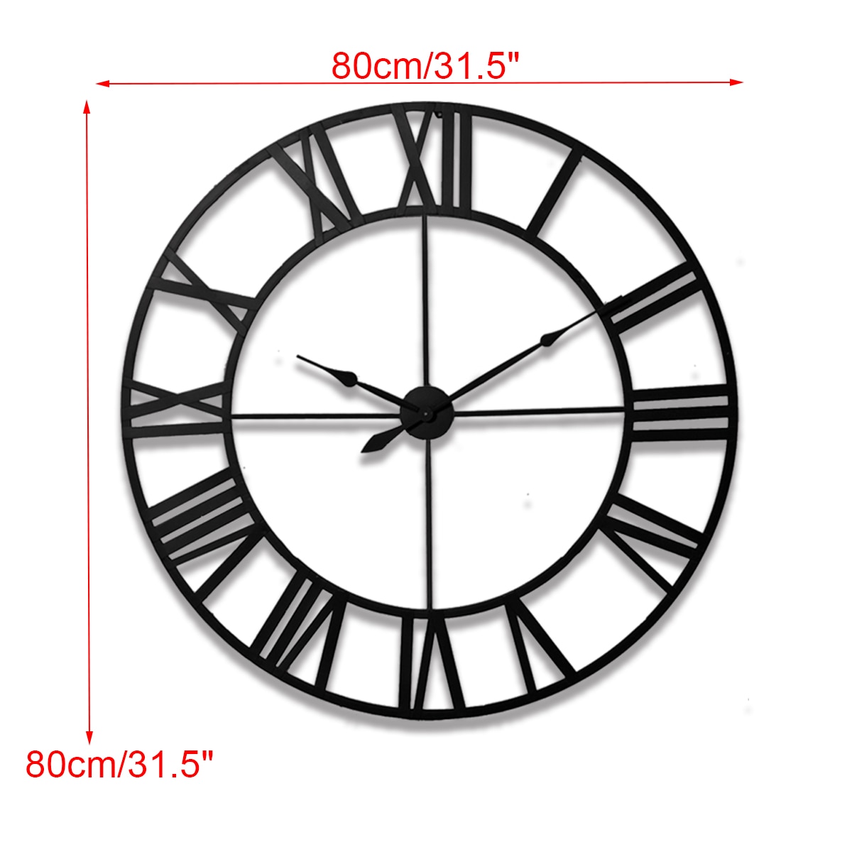 45/80CM Nordic Metal Roman Numeral Wall Clocks Ret... – Grandado