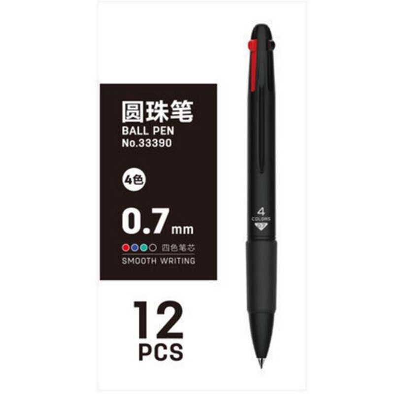 12pcs/lot Four in One 0.7mm Ball Point Pen Four co... – Grandado