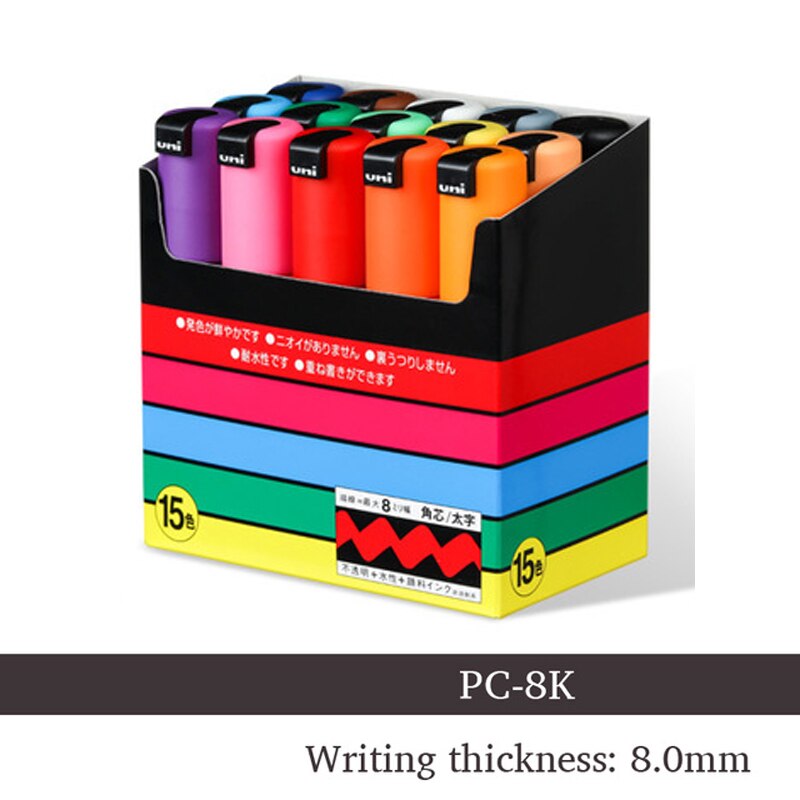 UNI POSCA Marker Pen Set POP Advertising Poster Gr... – Grandado