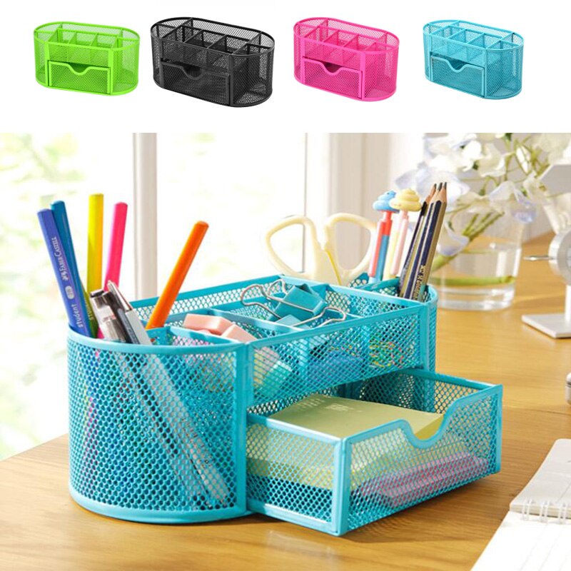 9 Cell Metal Desk Organizer Combination Mesh Deskt... – Vicedeal