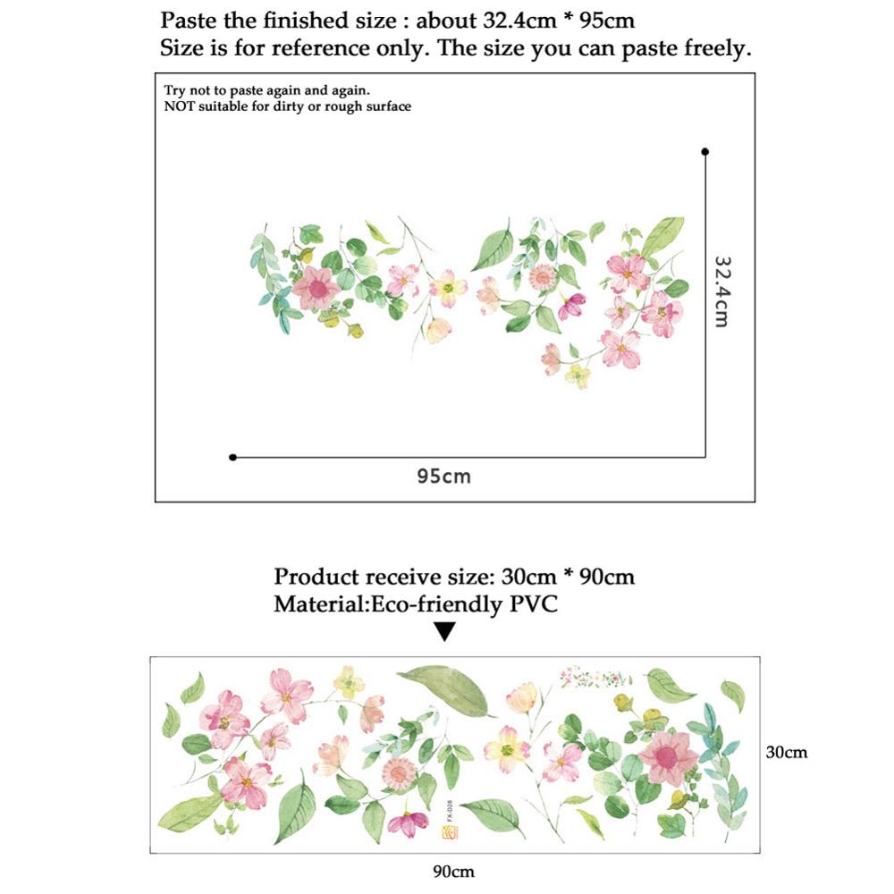 water color flowers grass wall sticker living room... – Grandado