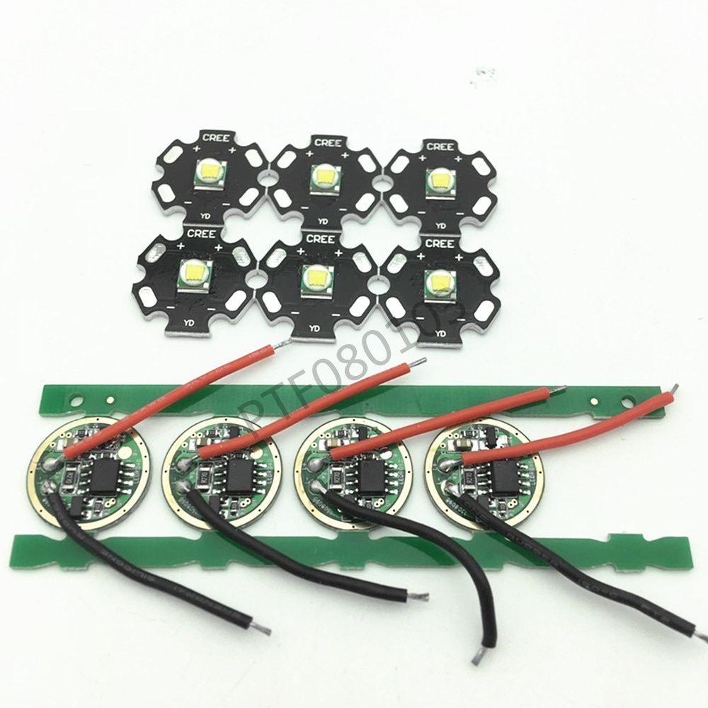 Lumière LED Cree XM-L T6 XML, 10W, 20MM/16MM, blan... – Grandado