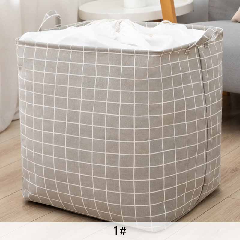 Cotton and hemp Fabric Storage Basket Clothes Fold... – Grandado