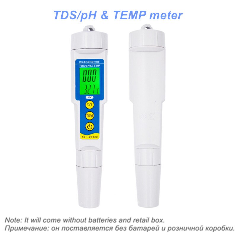 PH Meter Water Tester TDS/PH/EC Temperature Tester... – Vicedeal