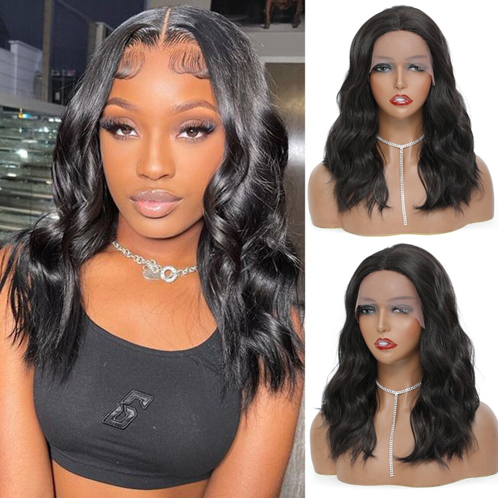 X-TRESS Body Wave Bob Wig Synthetic Lace Front Wig... – Grandado
