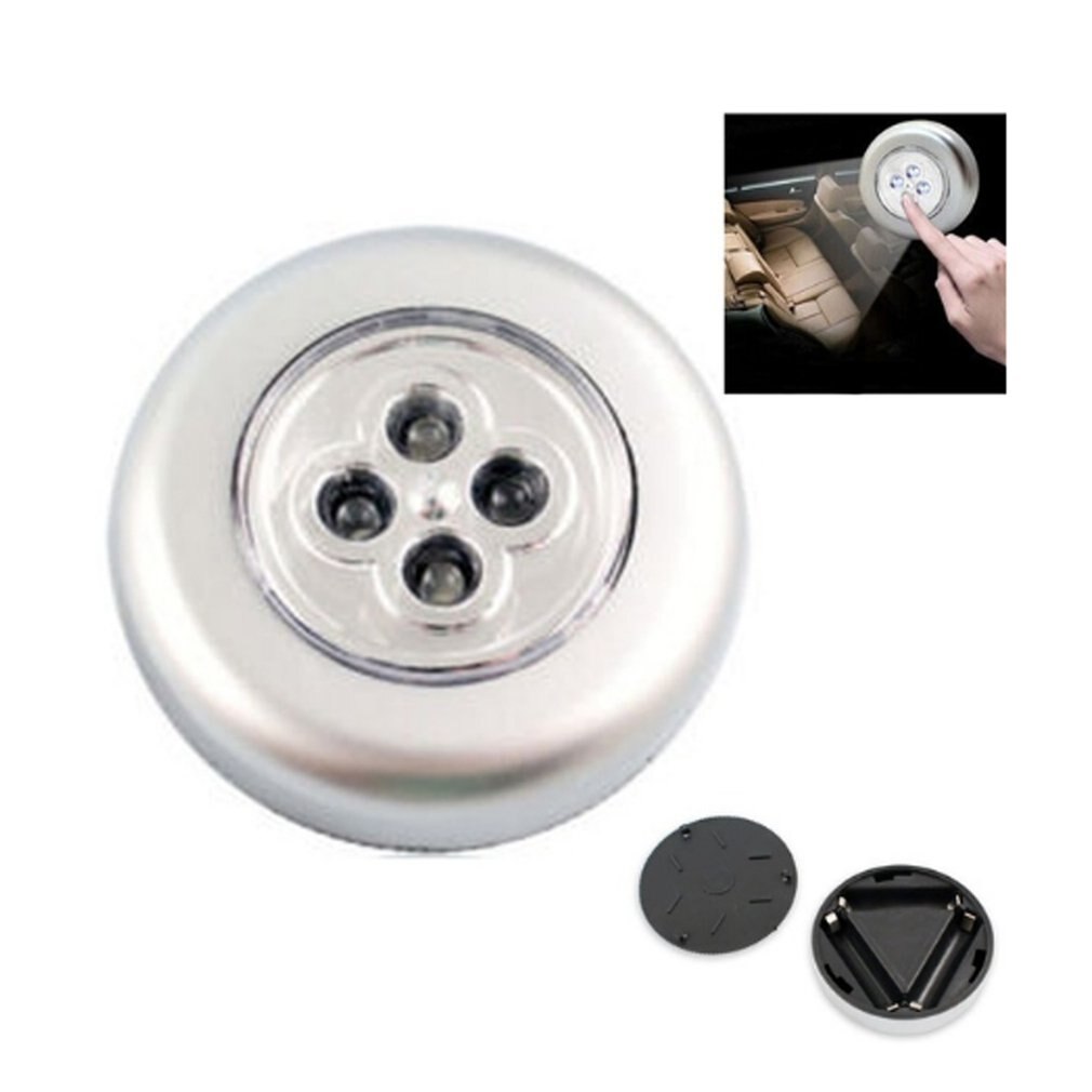 4 LED Touch Control Night Light Round Lamp Under C... – Vicedeal