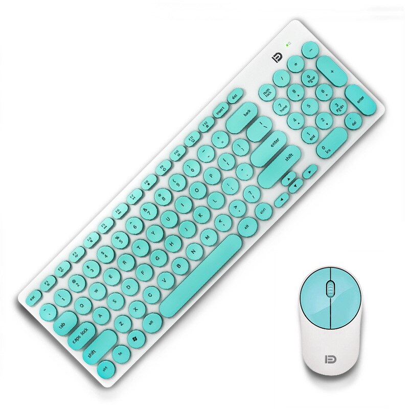 2.4g Wireless Keyboard and Mouse Set Punk Round Ke... – Grandado