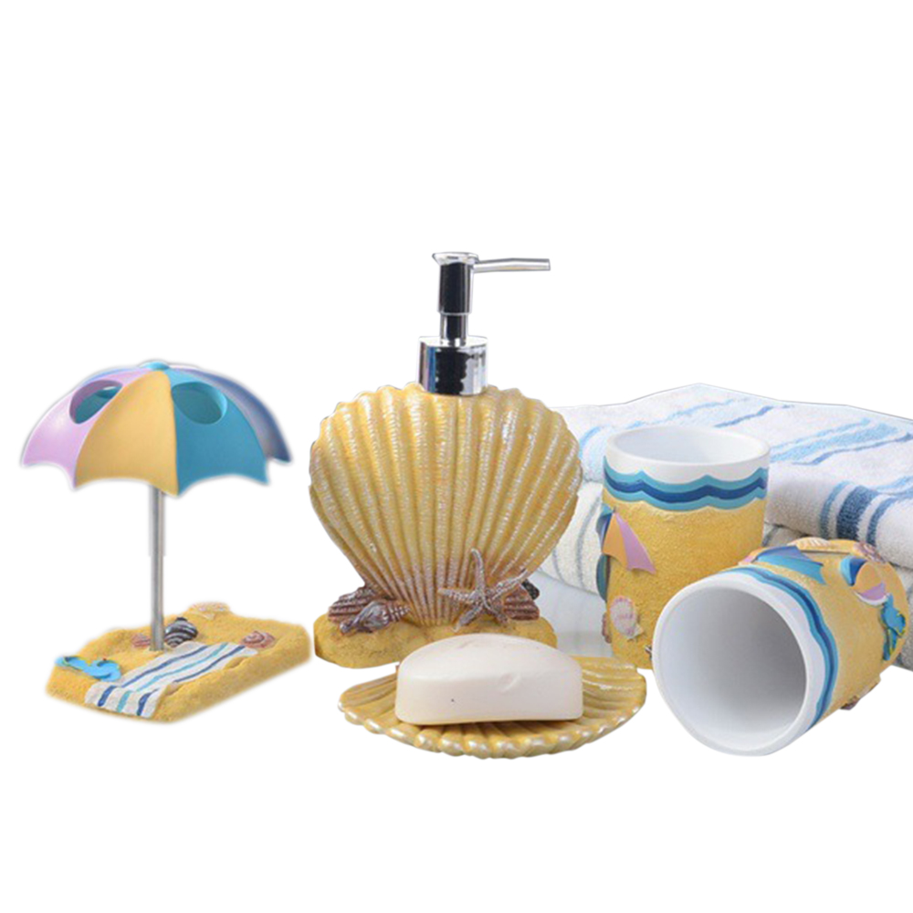 Bathroom Accessories Set 5pcs Children Sea Shell S... – Vicedeal