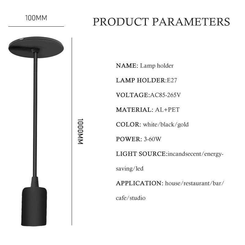 Modern Simplicity Led Base Pendant Lights 1m E27 L... – Vicedeal