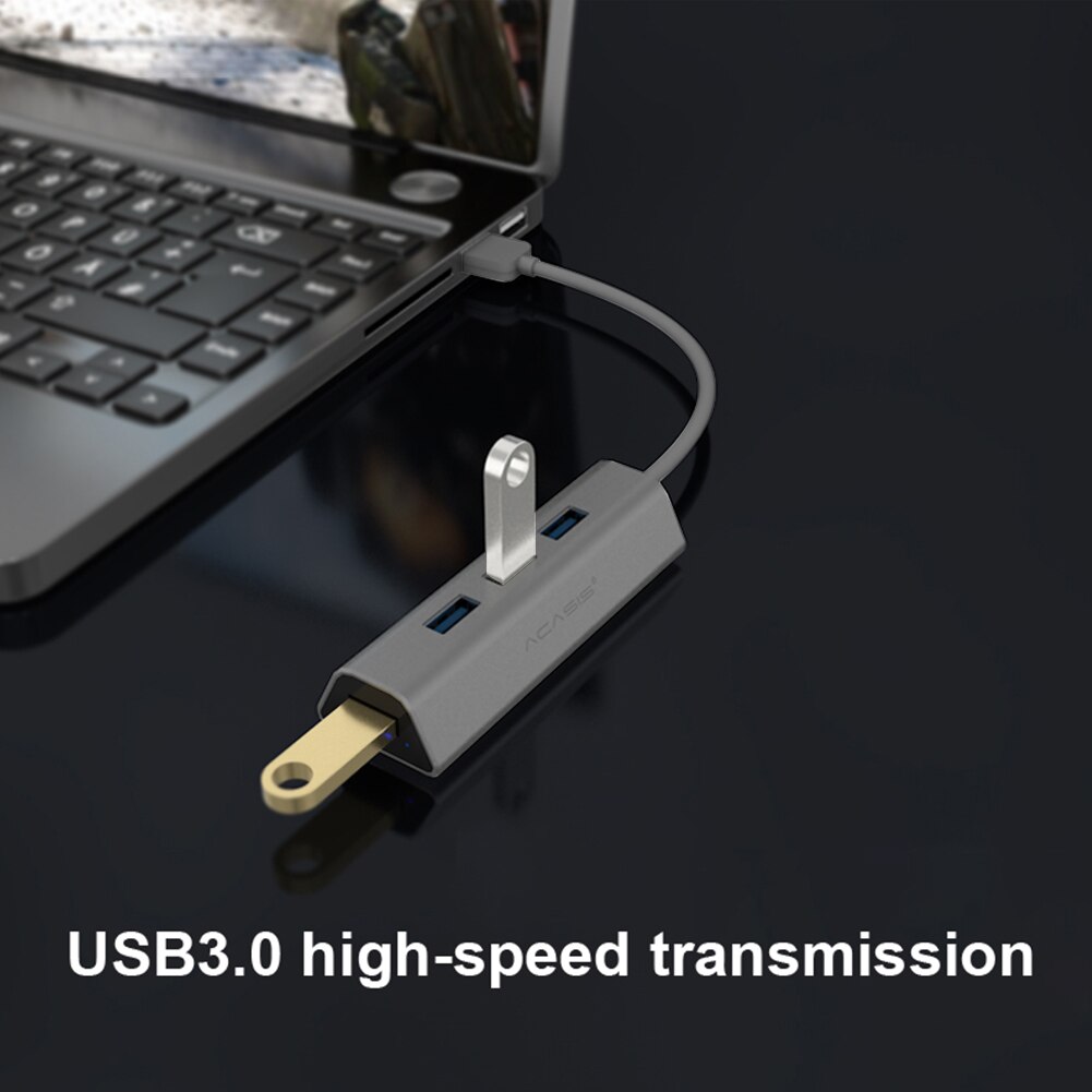 4 Port USB 3,0 Splitter Adapter mit Power Port 5Gb... – Grandado