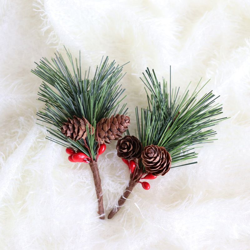 10pc Christmas Red Berry And Pine Cone Picks With ... – Grandado