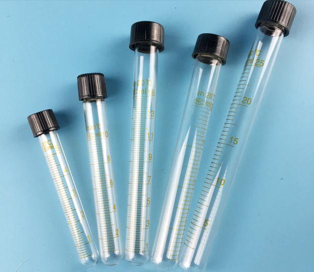 20pcs 100ml glass graduation test tube with black ... – Grandado