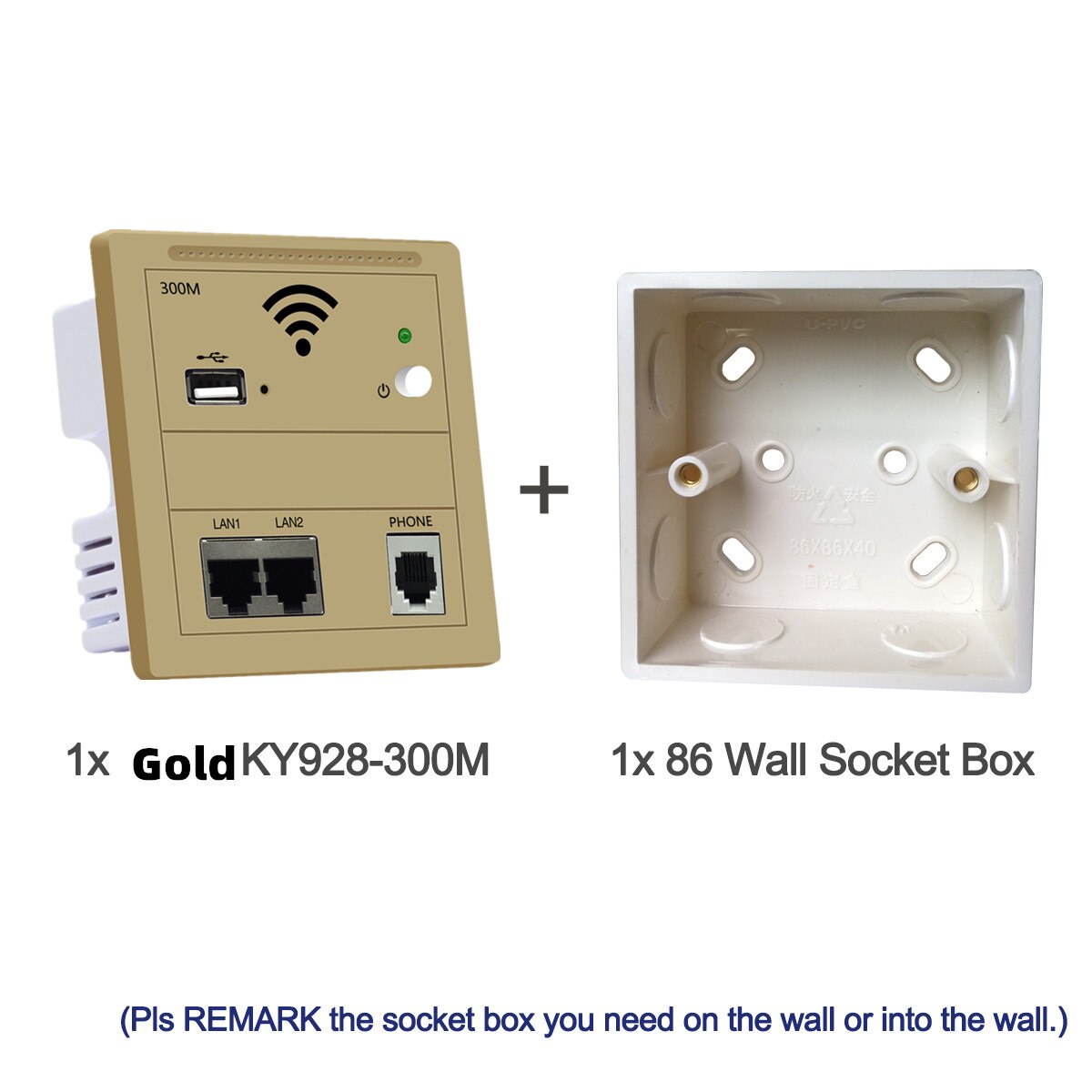 300Mbps Wireless in Wall AP WiFi Router RJ45 802.3... – Grandado