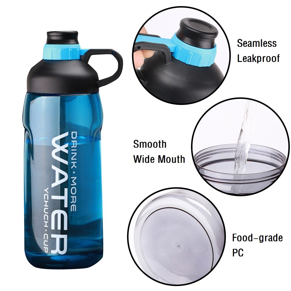 2L Large Capacity Sports Water Bottles Portable Le... – Grandado