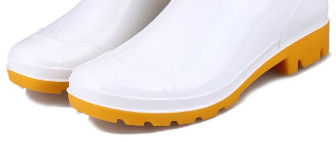 Aleafalling Kitchen Rain Boots Work Men White PU U... – Grandado