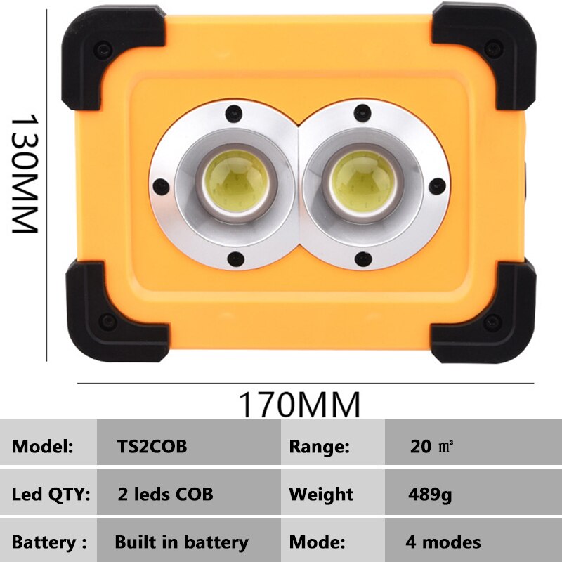 Solar Working Light Waterproof IP67 Built in 18650... – Grandado