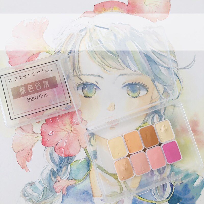 8-color Watercolor Skin Color Character Animation ... – Vicedeal