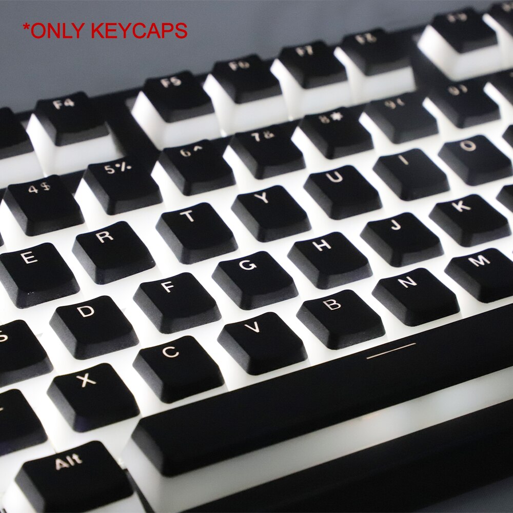 Pudding Keycaps for Mechanical Keyboard Black PBT ... – Grandado