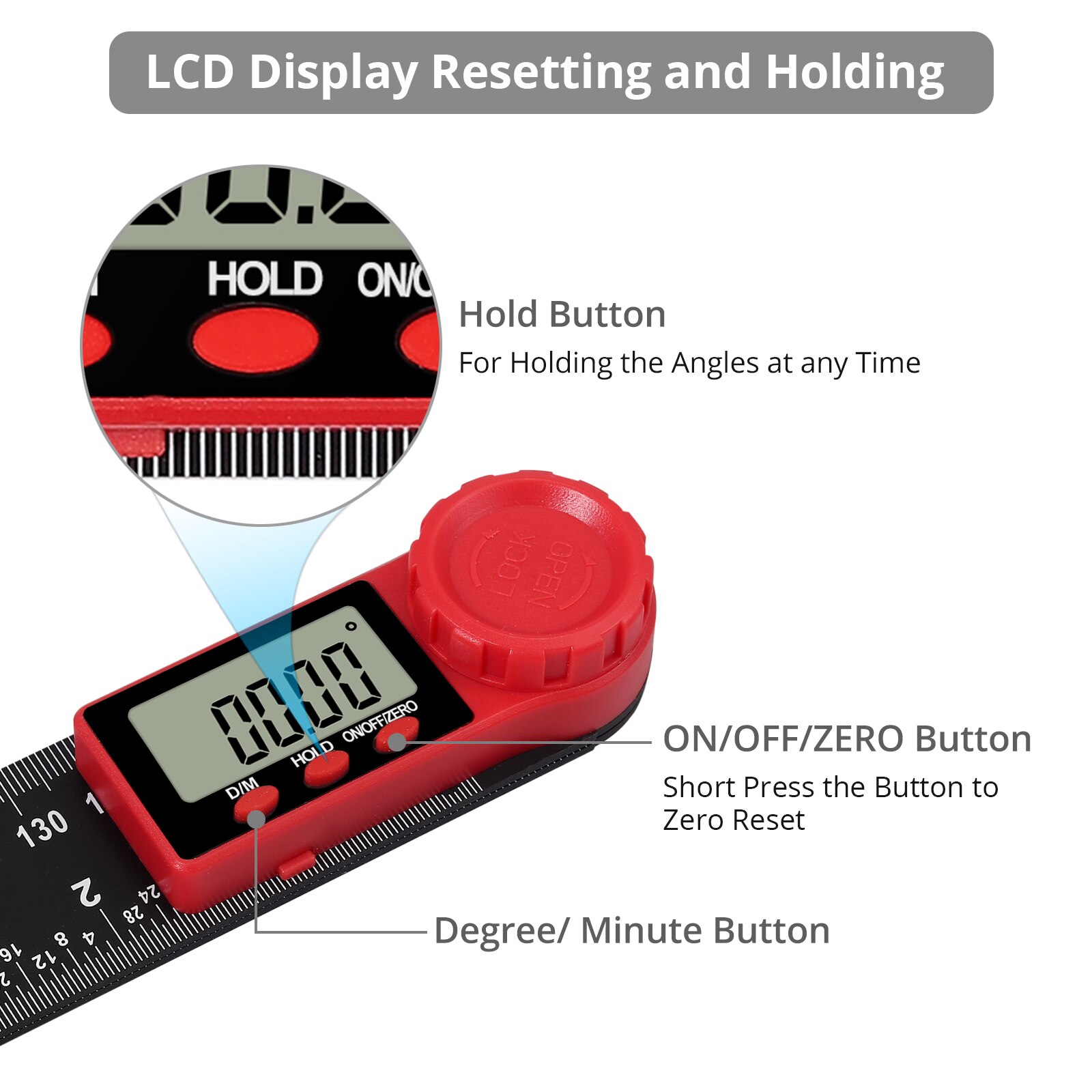 PROSTER 0.05 ° Resolution LCD Digital Angle Finder... – Grandado