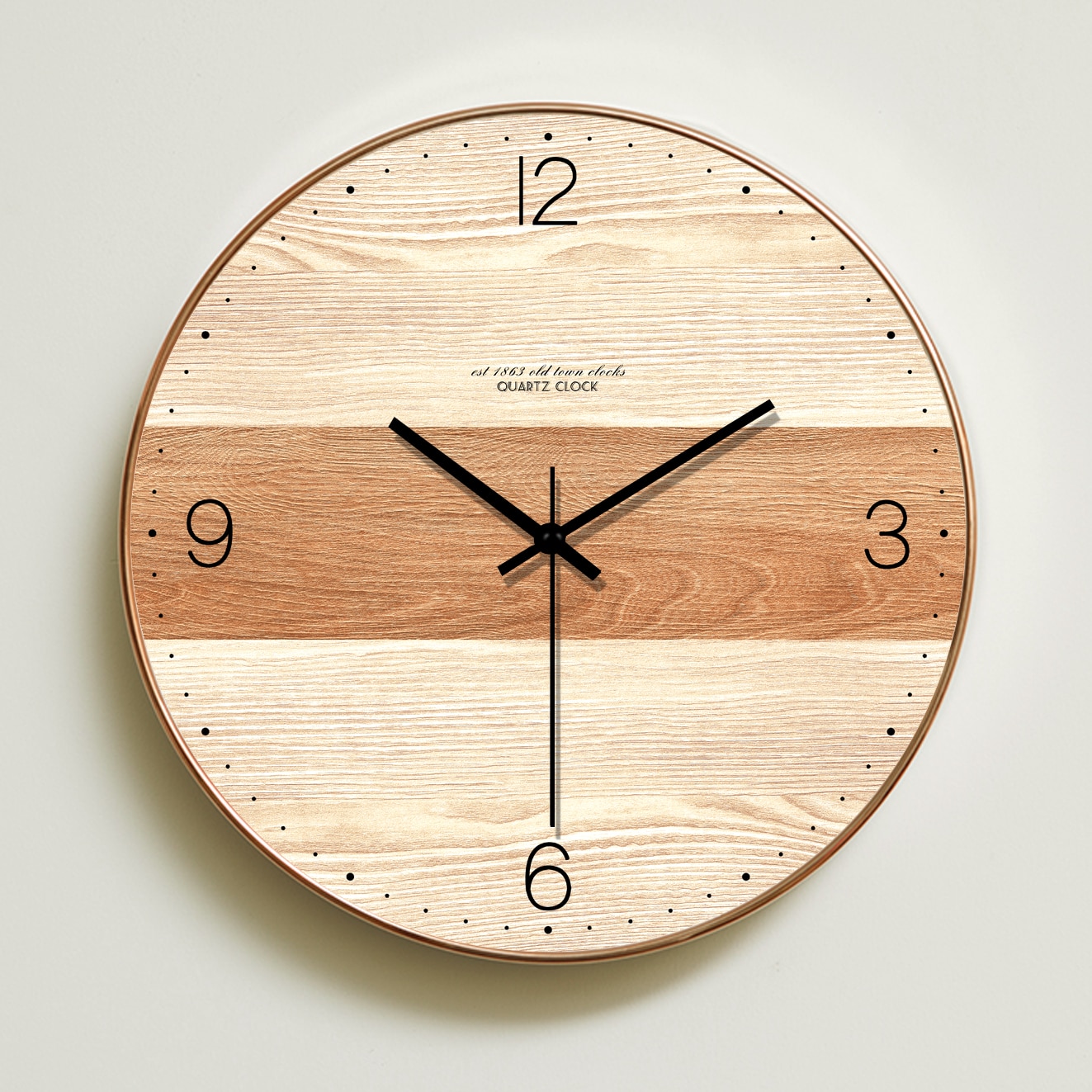 Wall Clock Simple Modern Wooden Clocks for Bedroom... – Vicedeal