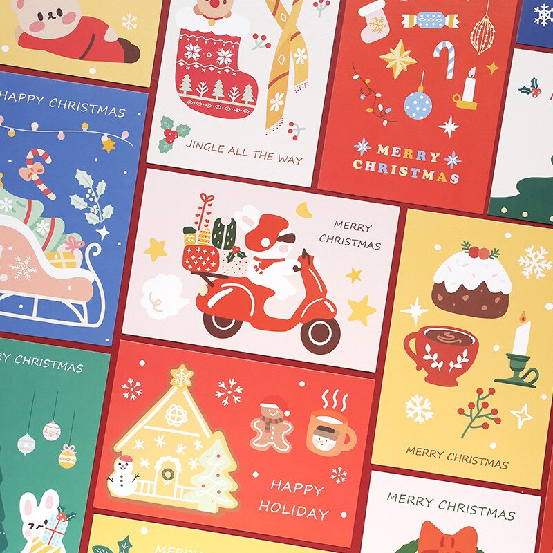 30 Sheets/Set Christmas Eve Blessing Postcard Holl... – Grandado