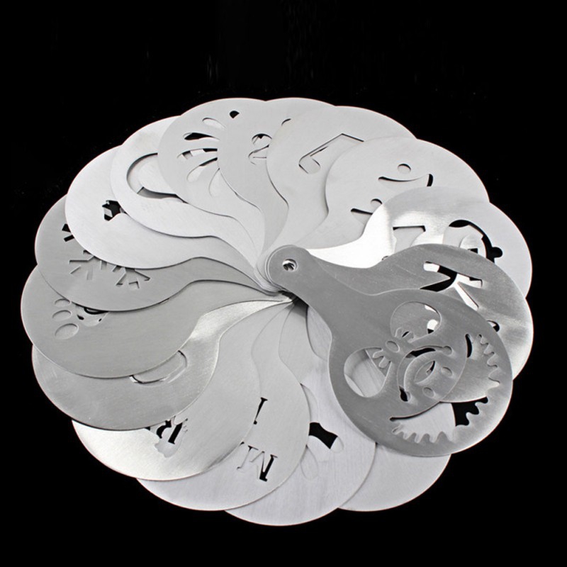 16Pcs Latte DIY Art Stencils Templates Cappuccino ... – Grandado