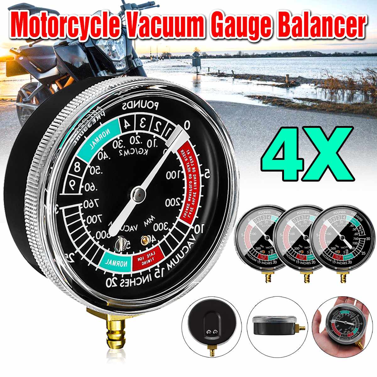 Motorfiets Brandstof Vacuüm Gauge Balancer Synchro... – Vicedeal