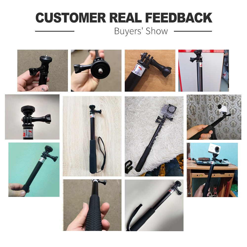 Waterdichte selfiestick van aluminiumrubber, uitsc... – Vicedeal