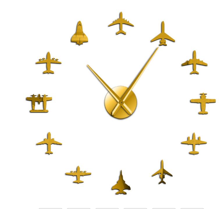 Modern DIY Flying Plane Fighter Je Giant Wall Cloc... – Vicedeal