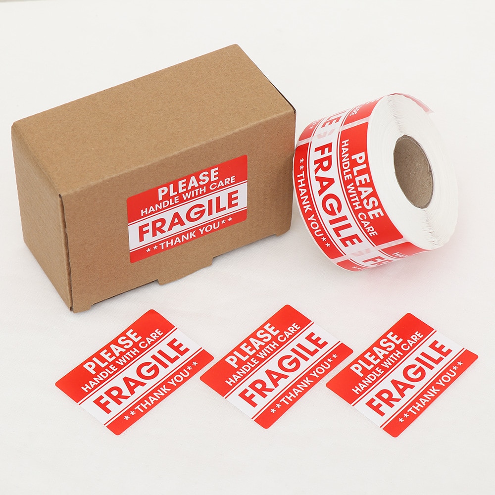 500Pcs/Roll Self Adhesive Fragile Warning Sticker ... – Vicedeal