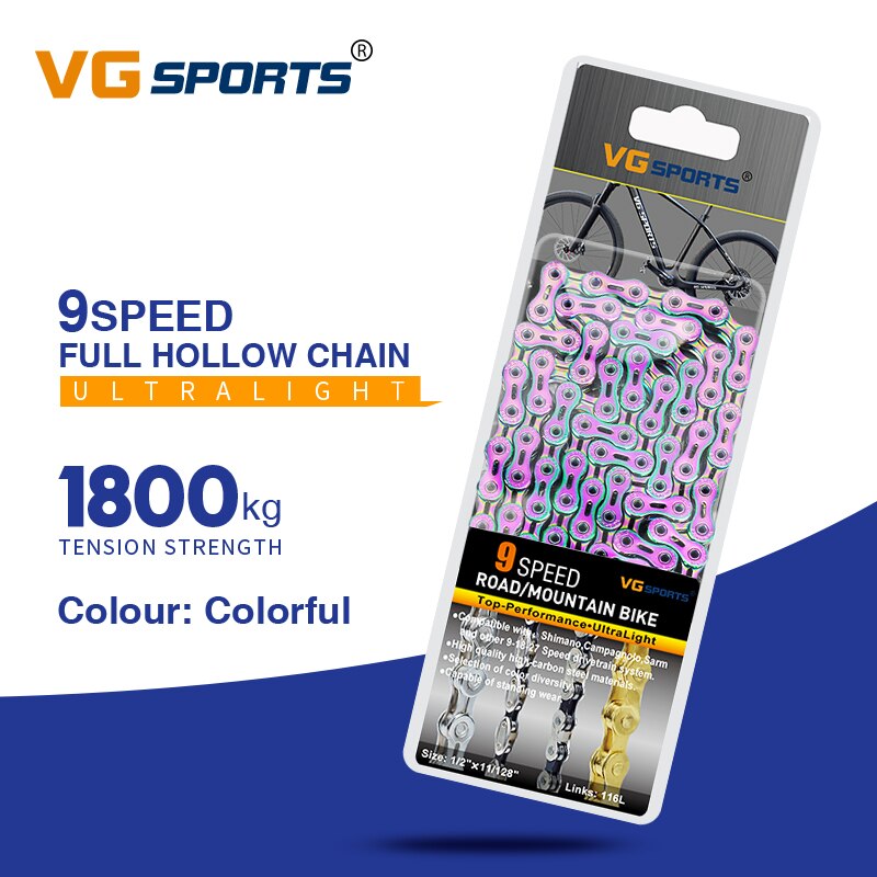VG Sports 9 10 11 12 Speed Bicycle Chain Half Holl... – Grandado