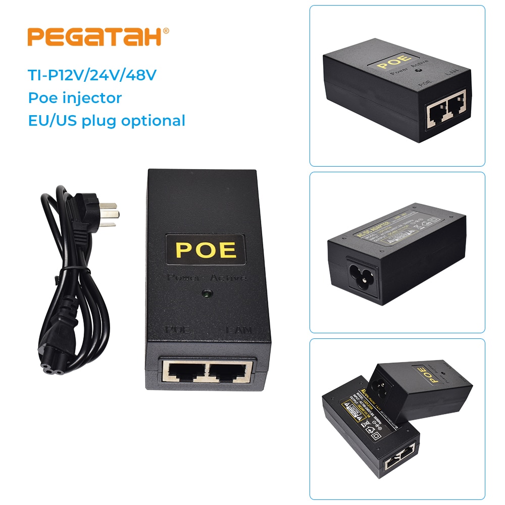Poe injector Surveillance camera Ethernet Injector... – Grandado