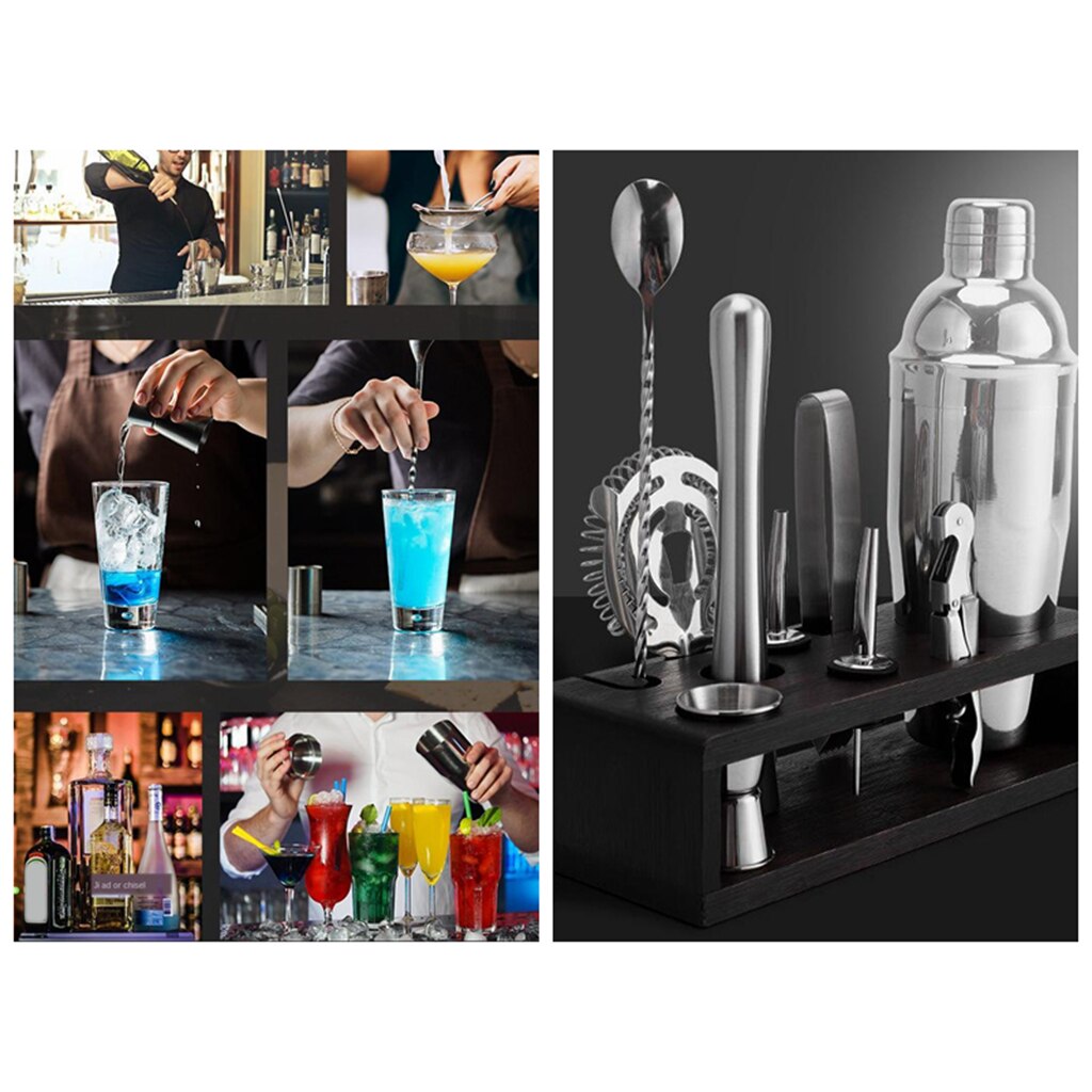 10pcs Cocktail Bartender Kit with Stand, Stainless... – Vicedeal